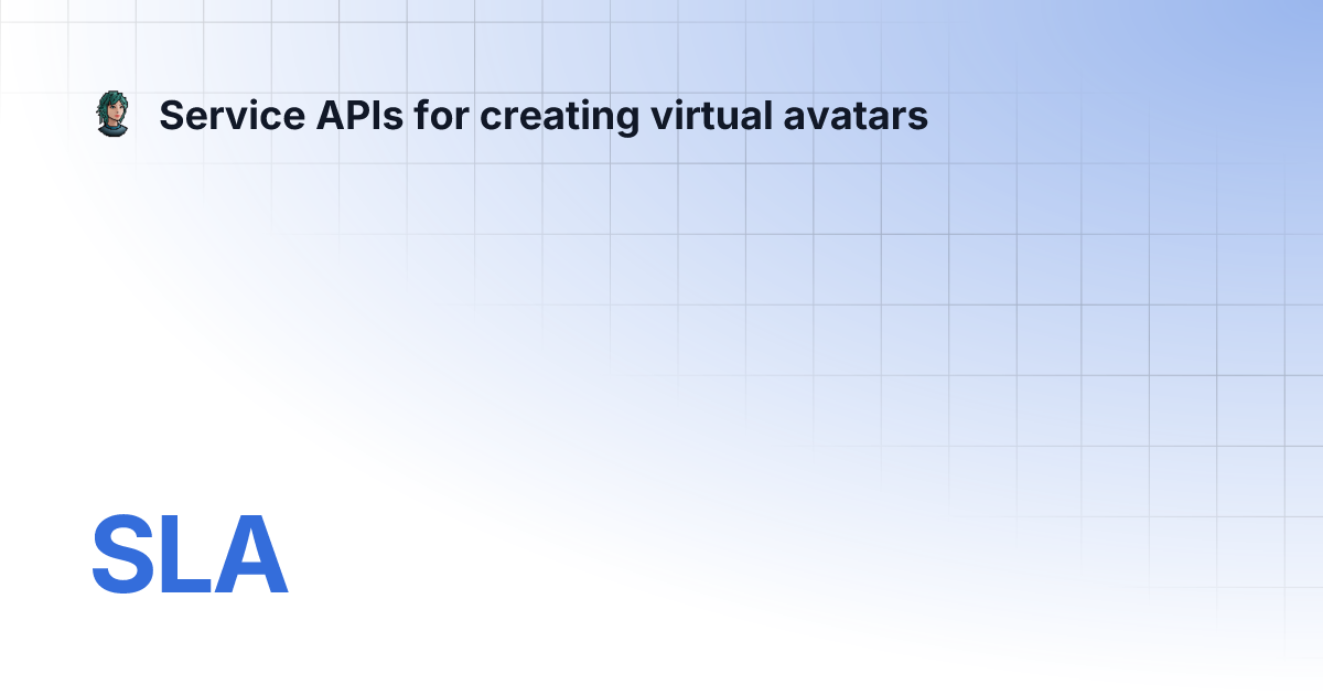 SLA | Service APIs for creating virtual avatars
